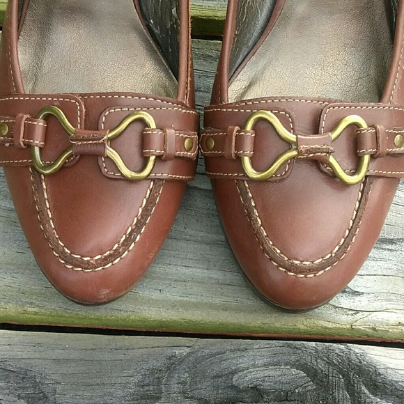 Talbots | Shoes | Talbots Women Brown Leather Heels Shoe 8 2b | Poshmark